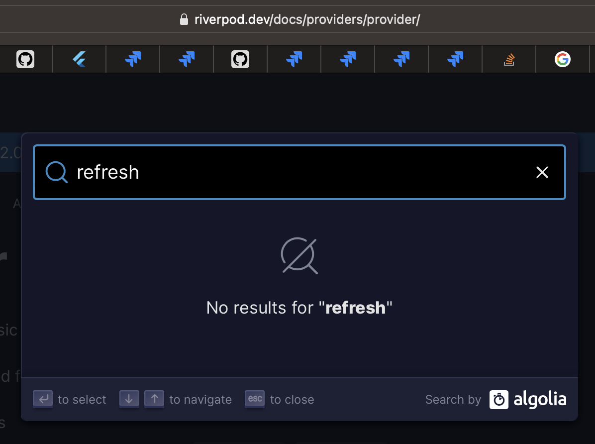 Search bar in the documentation website does not work · Issue #2058 · rrousselGit/riverpod · GitHub