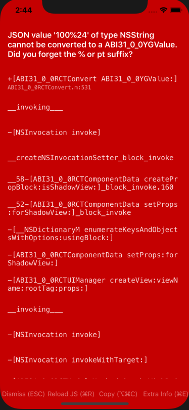 Styling the "height" attribute of a "Header" with a string results in error on iPhone X. · Issue ...