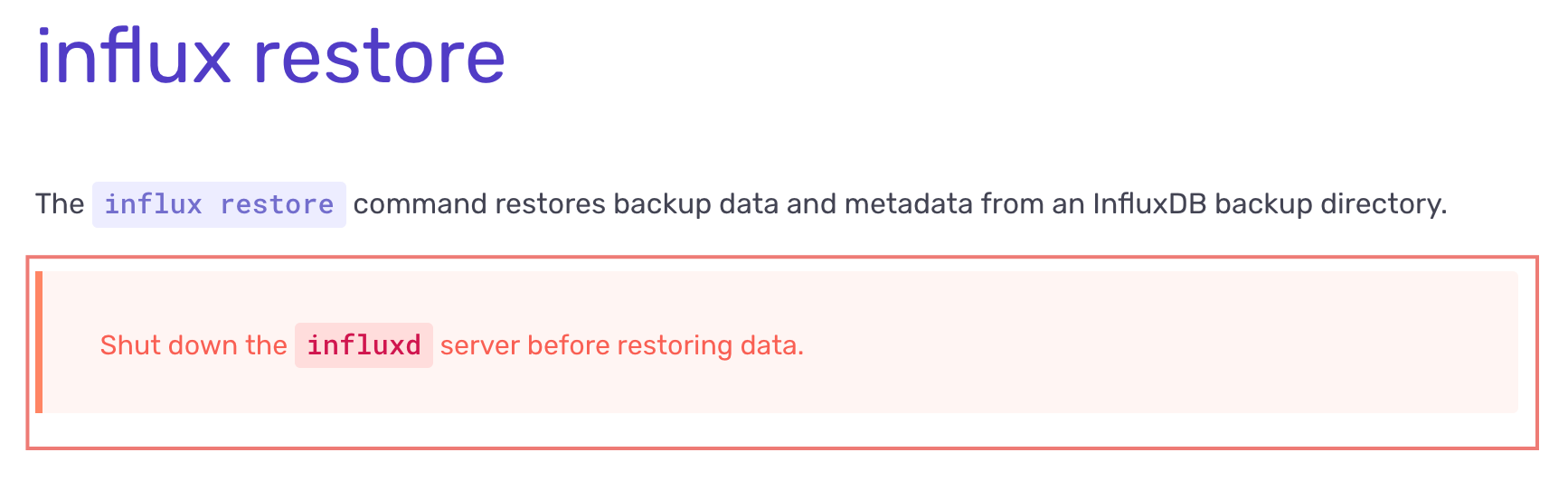 Unable to restore a backup in Influx 2.0 · Issue #20749 · influxdata/influxdb · GitHub
