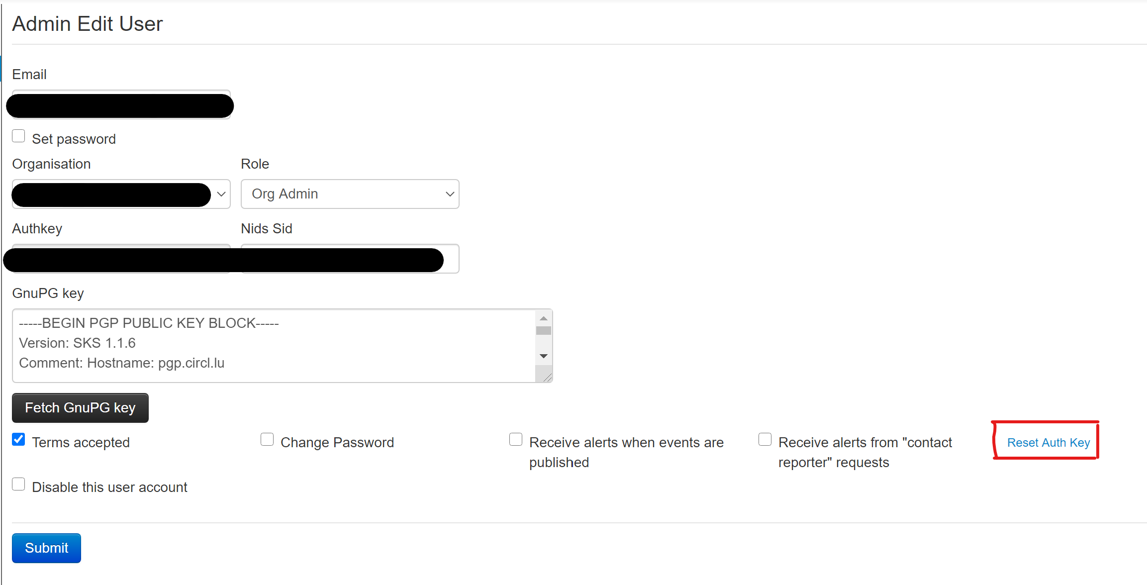 Reset Auth Key through UI · Issue #6082 · MISP/MISP · GitHub