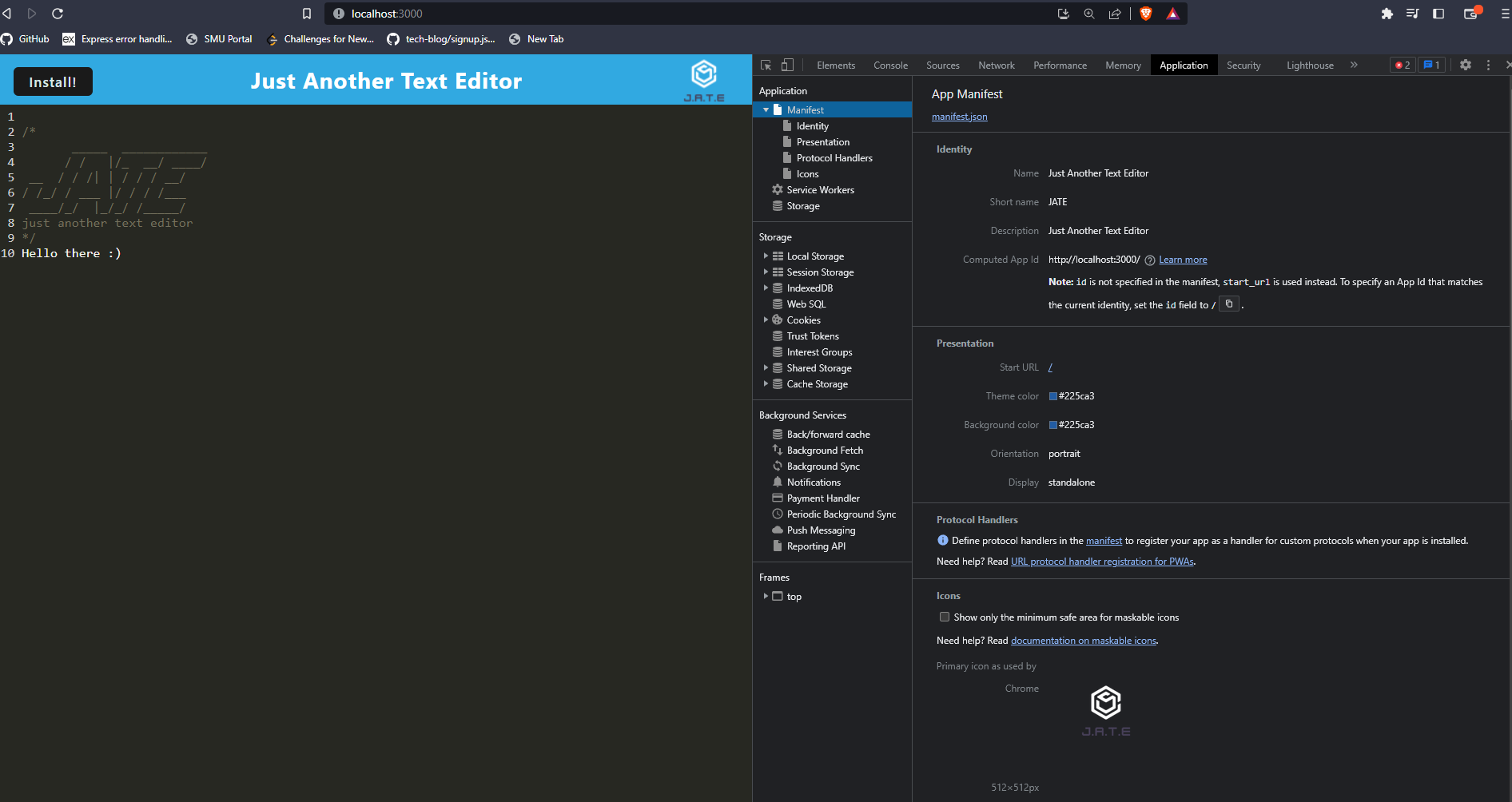 GitHub - Staygold93/PWA-TextEditor: Progressive-Web-App Text Editor