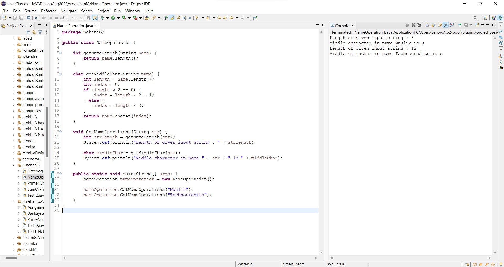 Assignment16_NehaniG by Nehani · Pull Request #487 · KrishnaKTechnocredits/JAVATechnoAug2022 ...