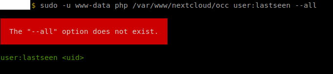 [feature request] Add ability to show all user's "last seen" date and time on CLI with `occ ...