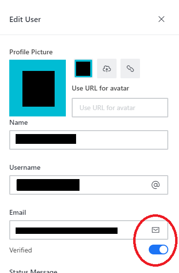 User Info Shows Email Not Verified When It Actually Is Verified · Issue 19053 · Rocketchat 