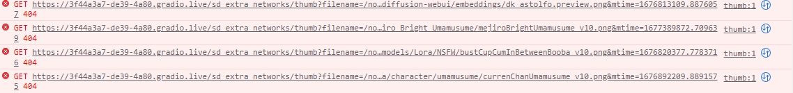 [Bug]: (Paperspace) selected LoRA previews are blank or black (mtime must be doing something ...