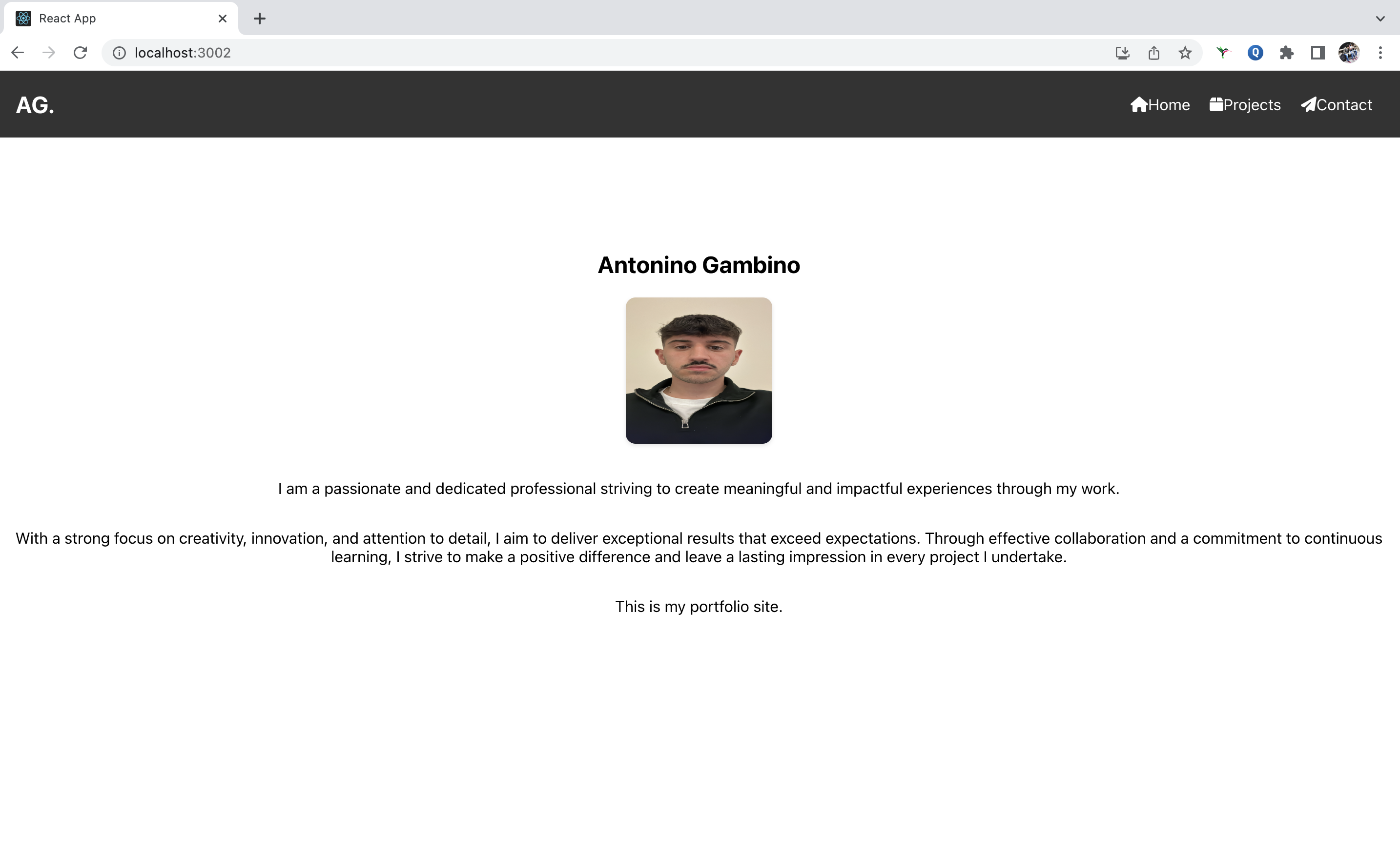 GitHub - antoninogambino/Developer-Portfolio: University of Birmingham Bootcamp - My Portfolio