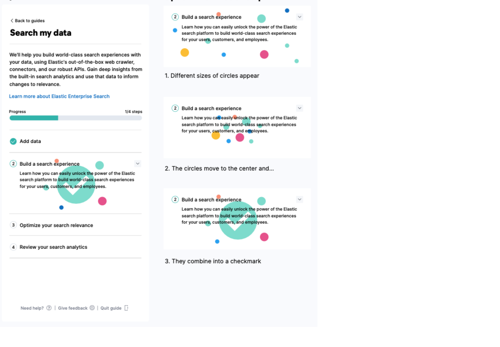 [Guided onboarding] Implement "completed" step animation · Issue #147386 · elastic/kibana · GitHub