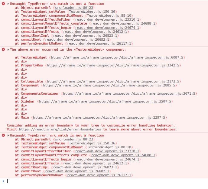 Visual Inspector Crashing 1.4.0 · Issue #5257 · aframevr/aframe · GitHub