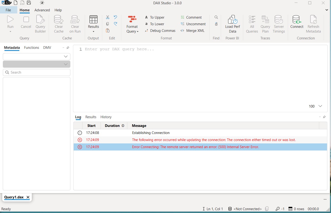 Unable to connect DAX Studio to Power Pivot · Issue #474 · DaxStudio/DaxStudio · GitHub