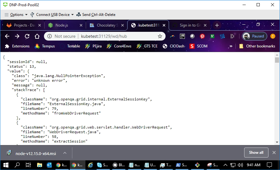 Nullpointer Exception In Kubernetes Again · Issue 1155 · Zalandozalenium · Github 