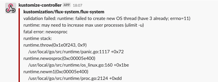 Validation failed - OS thread · Issue #363 · fluxcd/kustomize-controller · GitHub