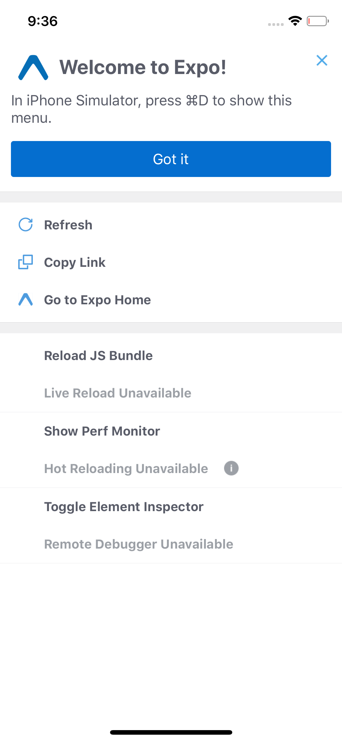 Expo start - Welcome screen · Issue #84 · expo/expo-cli · GitHub