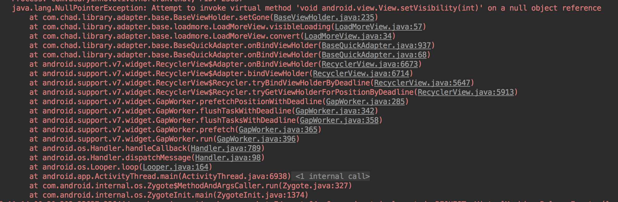 我采用BaseQuickAdapter实现多布局，实现上拉刷新后，出现 java.lang.NullPointerException · Issue #2355 · CymChad ...
