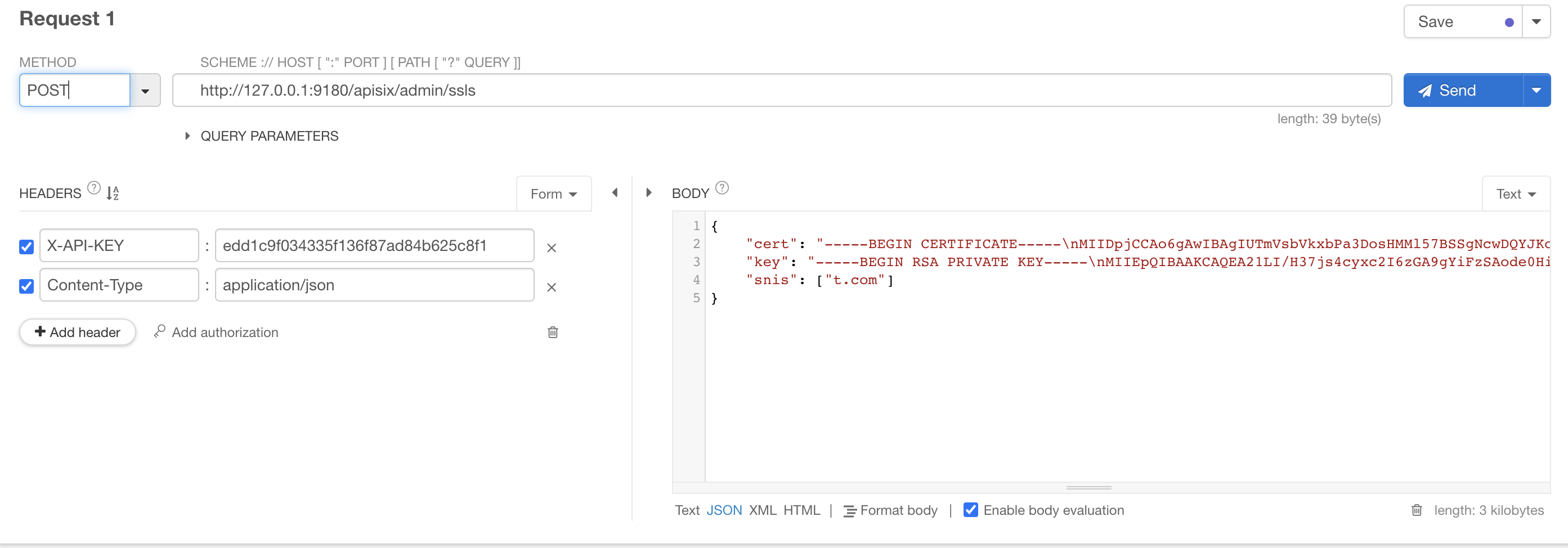 bug: 导入自建证书后，通过接口查看为空！ · Issue #8365 · apache/apisix · GitHub