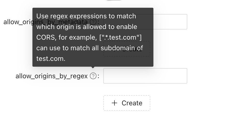 Fix Cors Plugin Config Alloworiginsbyregex Help Message Is 8346