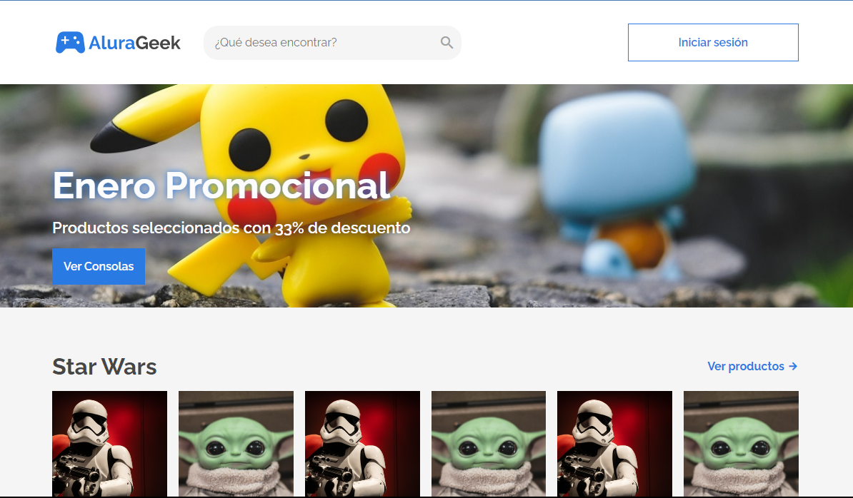 GitHub - Josttin-Mendez/AluraGeek: E-commerce style website. Developed with Html, CSS and ...