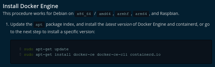 Create Separate Installation Page For Raspbian · Issue 10648 · Dockerdocs · Github 