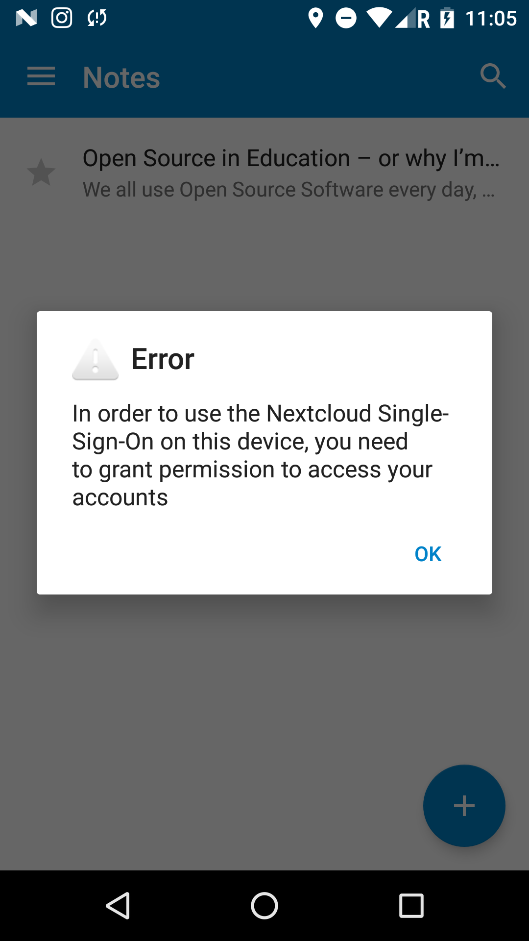 SSO error · Issue #835 · nextcloud/notes-android · GitHub
