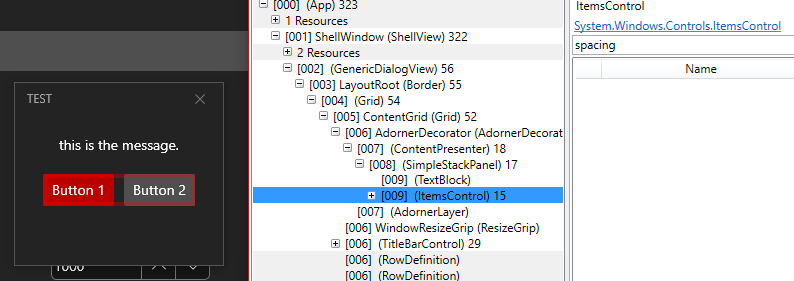 Opening a dialog window with SizeToContent used makes some weird artifacts from the resize ...