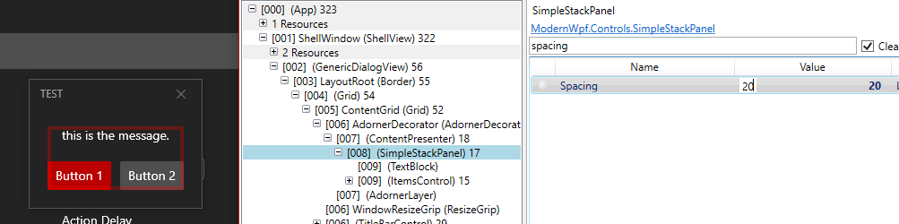 Opening a dialog window with SizeToContent used makes some weird artifacts from the resize ...