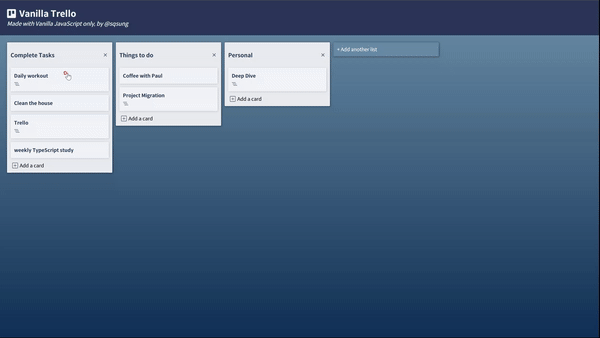 GitHub - sqsung/vanilla-trello: 🍌 바닐라 자바스크립트로 구현한 Trello