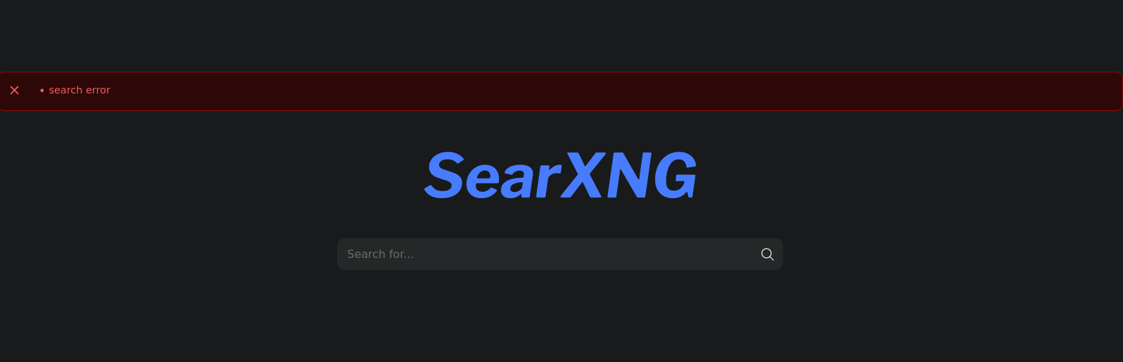 Search Error · Issue 2379 · Searxngsearxng · Github
