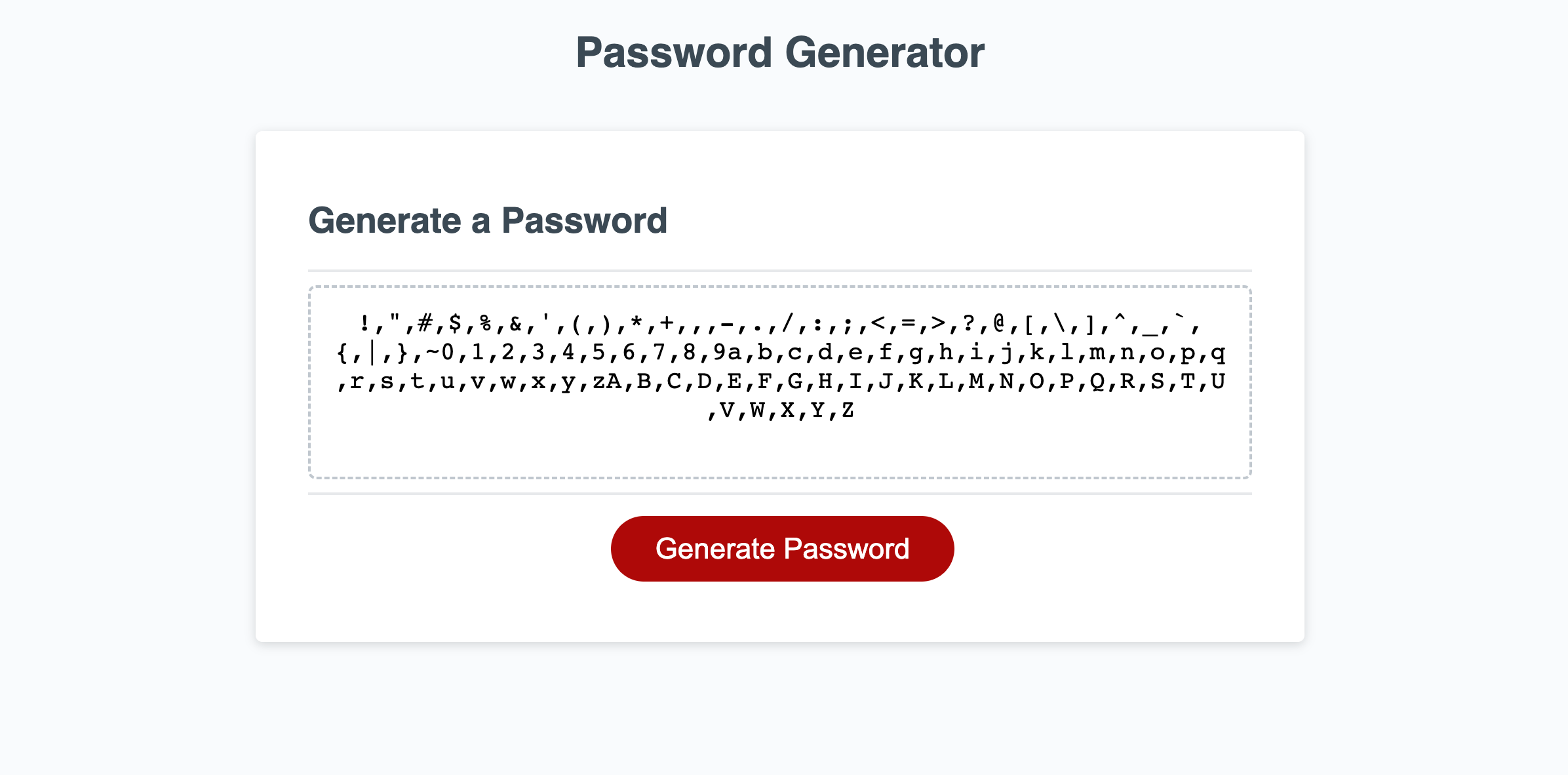 GitHub - ramosw1993/Challenge-Password-Generator
