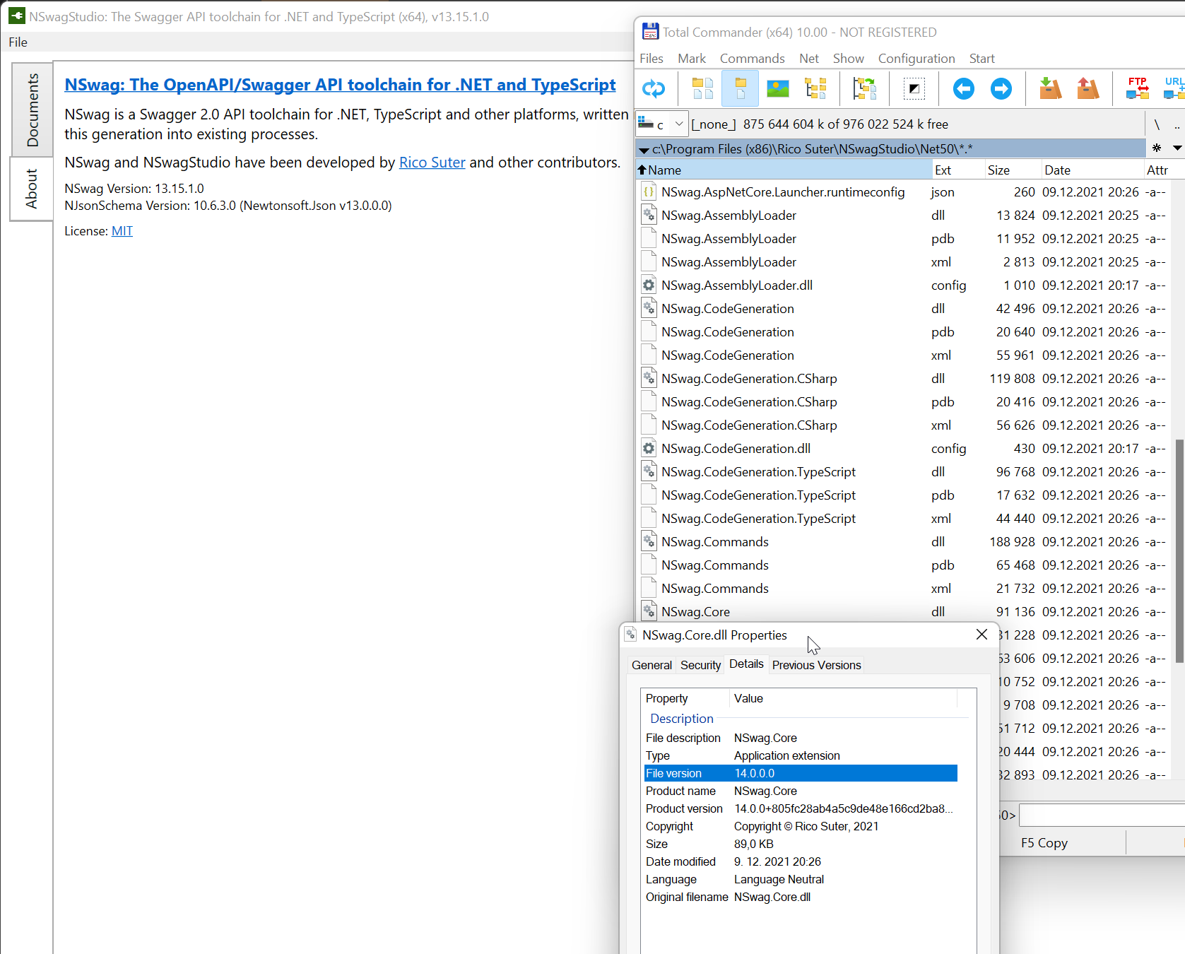 Application references version '13.15.1.0' of 'NSwag.Core' which is ...