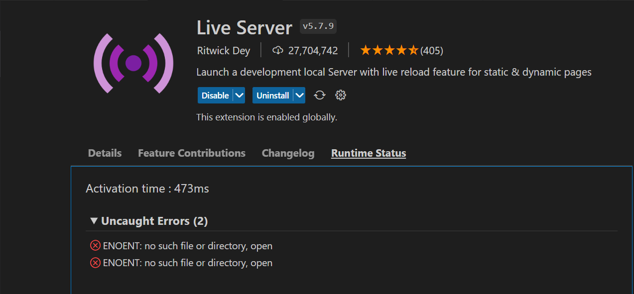 Enoent No Such File Or Directory Open · Issue 2643 · Ritwickdey Vscode Live Server · Github