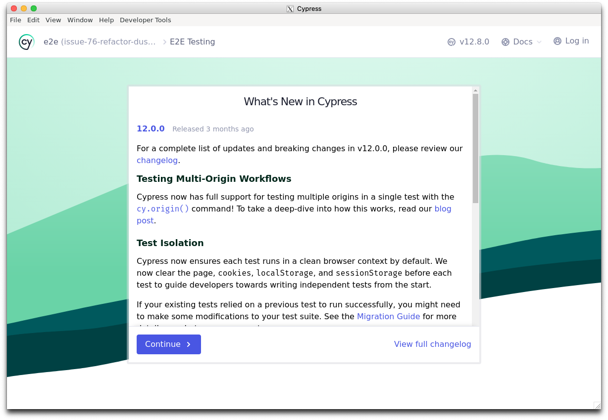 Is There A Way To Remove The What S New In Cypress Message · Issue 857 · Cypress Io Cypress
