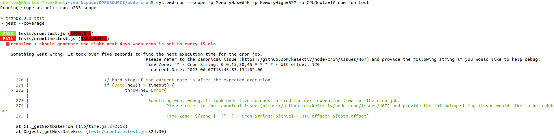 Error: Something went wrong. cron reached maximum iterations. · Issue #467 · kelektiv/node-cron ...