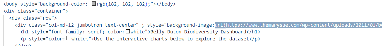 GitHub - gasconma1960/Belly-Button-Biodiversity: Javascript, Plotly