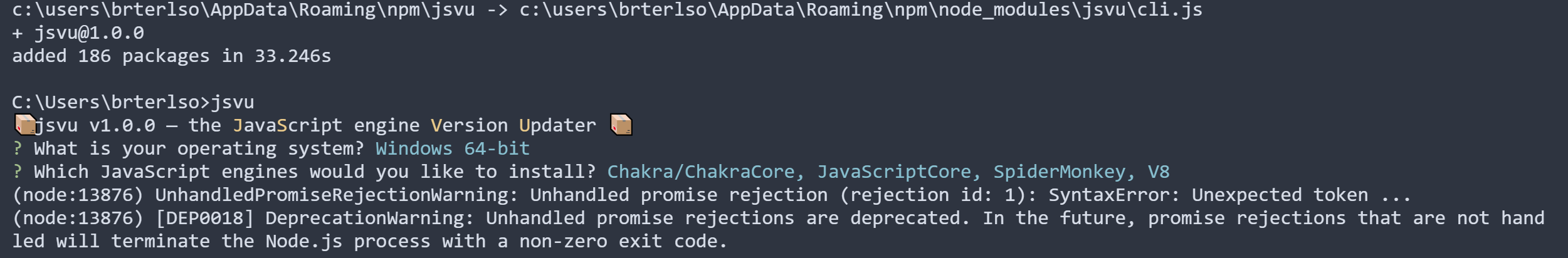 Windows support · Issue #1 · GoogleChromeLabs/jsvu · GitHub