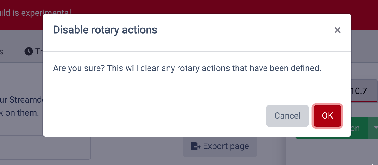 [BUG] "Disable rotary actions" alert popping up whenever navigating to buttons in Admin UI ...