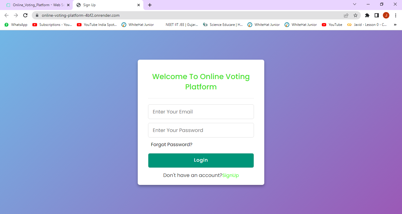 GitHub - JavidSumra/Online-Voting-System