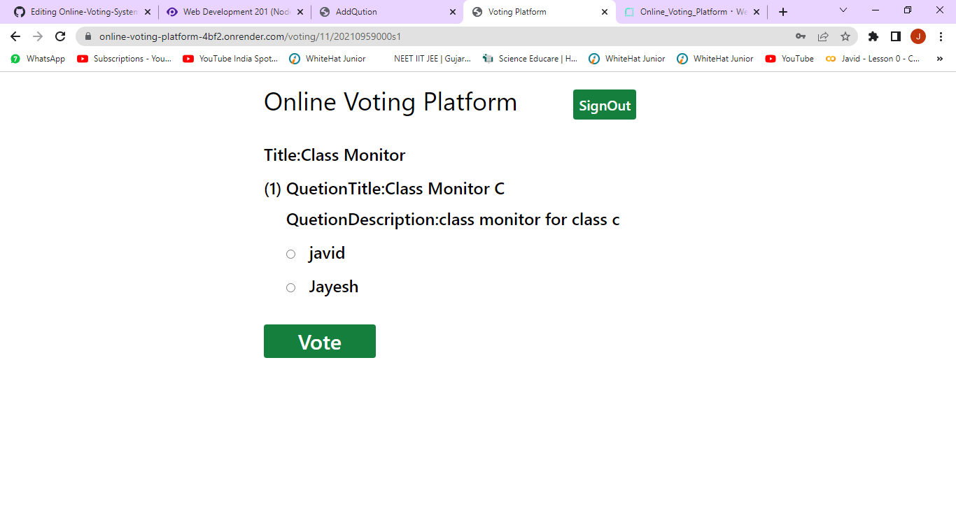 GitHub - JavidSumra/Online-Voting-System