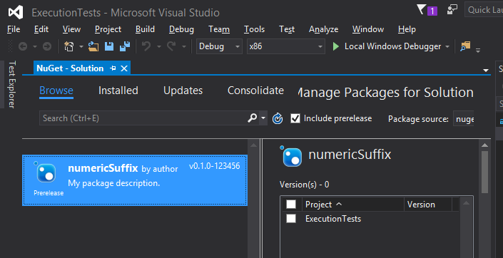 Visual Studio does not find a package with numeric pre-release suffix in a local feed ...