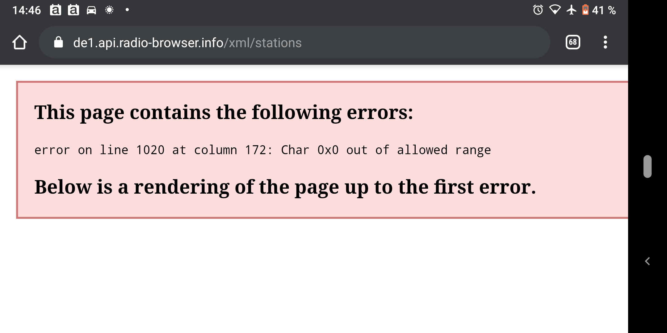 xml not well formed · Issue #77 · segler-alex/radiobrowser-api-rust · GitHub