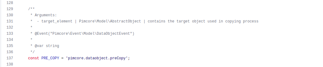 [Bug]: preCopy Event is not Working · Issue #13128 · pimcore/pimcore · GitHub