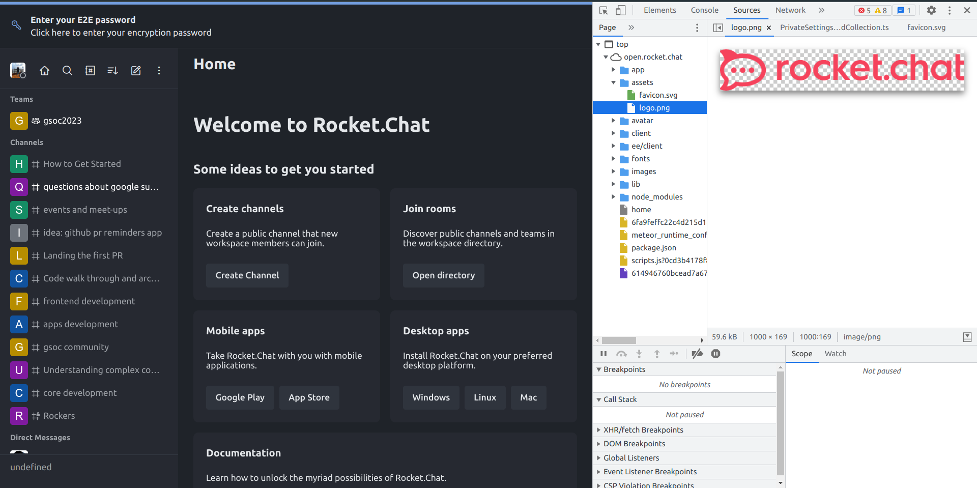 [BUG] Showing undefined Instead of RocketChat Logo on Footer-SideNav in Dark Mode · Issue #28282 ...
