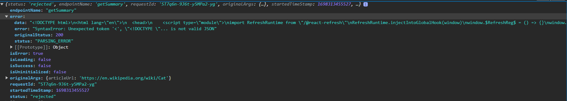 Status - rejected; Syntax error - unexpected token · Issue #18 · adrianhajdin/project_ai ...