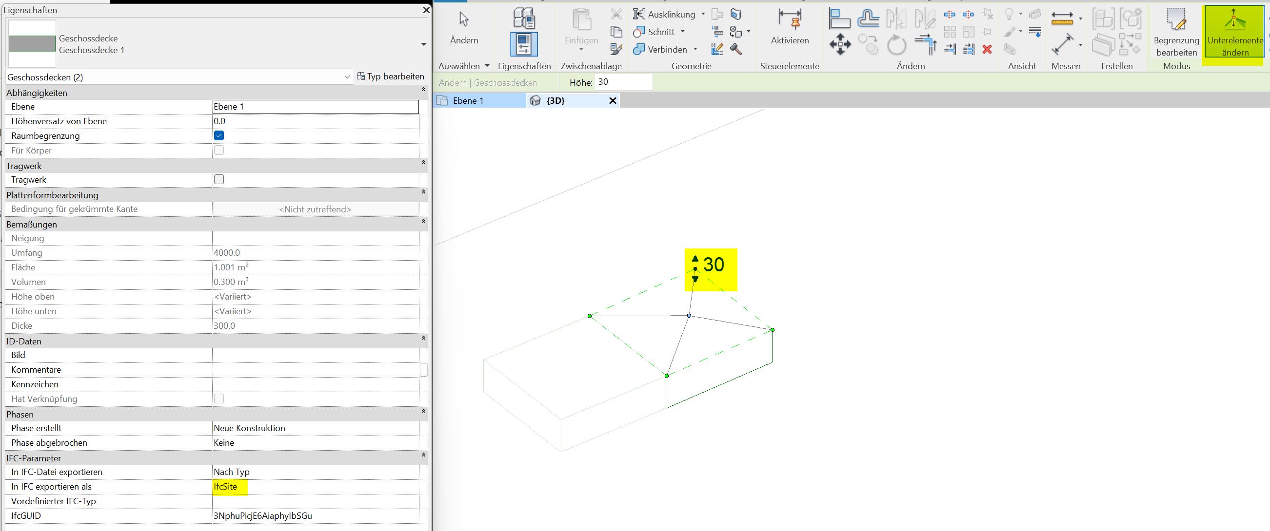 Revit Slab to IfcSite does not work with modified points · Issue #505 · Autodesk/revit-ifc · GitHub