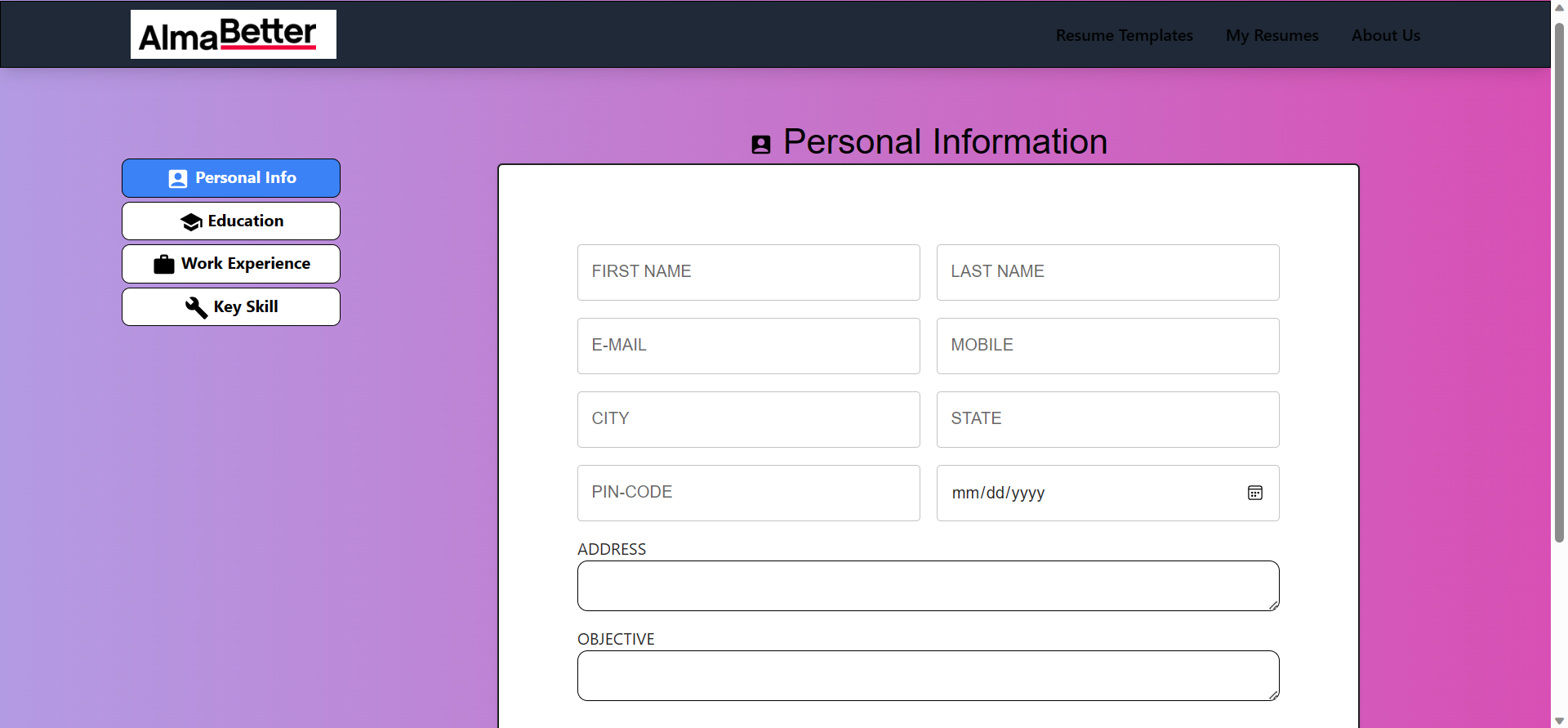 GitHub - nikhil-jangde/Resume-Builder-Almabetter
