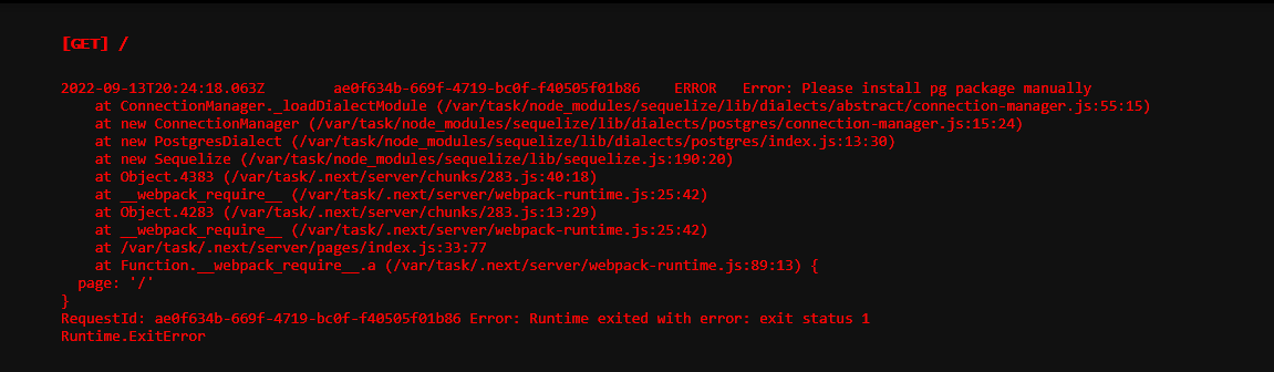 Vercel won't install the pg package (solved) · vercel community · Discussion #854 · GitHub