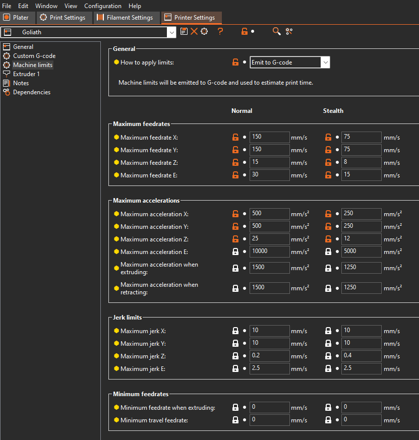 Custom 3D printer speed settings not being used · Issue #8847 · prusa3d/PrusaSlicer · GitHub