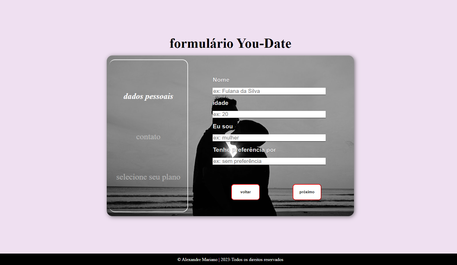 GitHub - alexandreSouza31/date-registration-form: beginner project of a ...