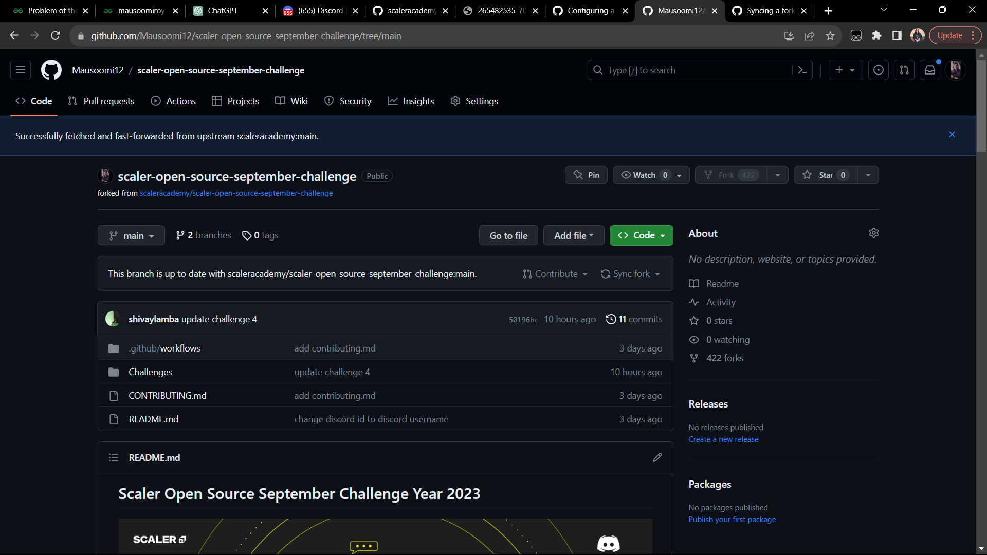 All Challenges : Mausoomi Roy · Issue #268 · scaleracademy/scaler-open-source-september ...