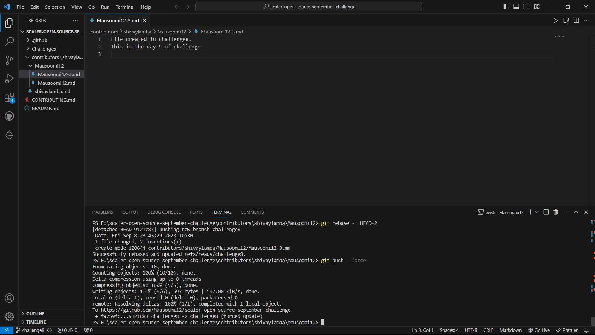 All Challenges : Mausoomi Roy · Issue #268 · scaleracademy/scaler-open-source-september ...