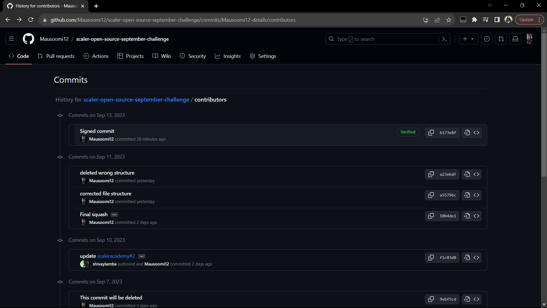 All Challenges : Mausoomi Roy · Issue #268 · scaleracademy/scaler-open-source-september ...
