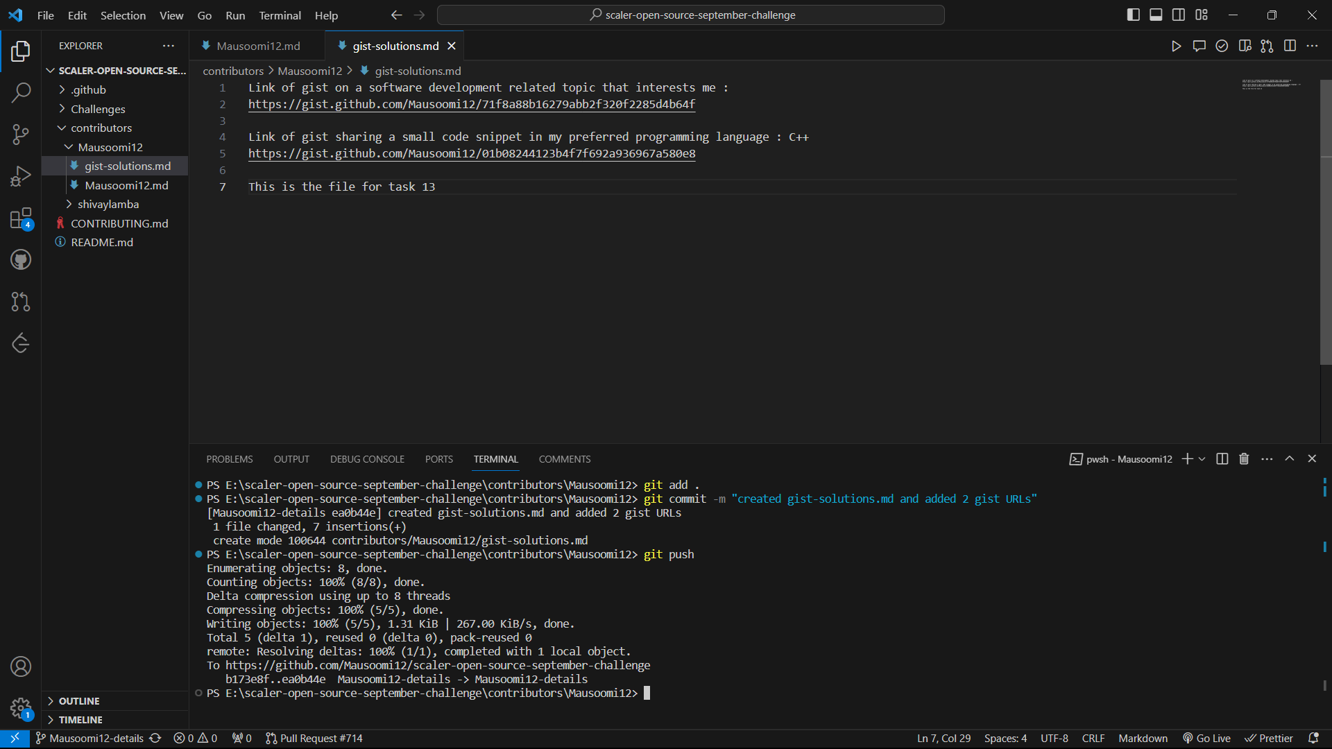 All Challenges : Mausoomi Roy · Issue #268 · scaleracademy/scaler-open-source-september ...